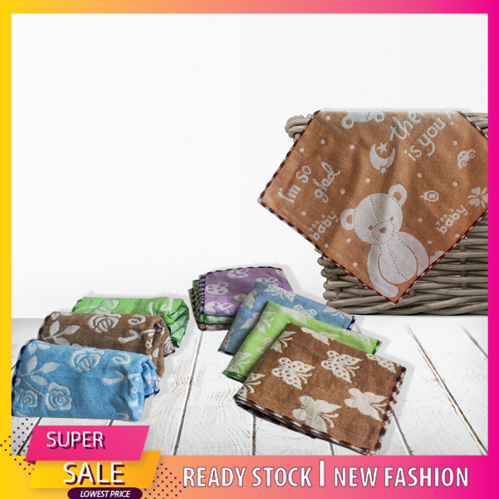 (3PCS = 1 SET) KITCHEN USE / HAND / FACE / TOWEL COTTON 25CM x 25CM ...