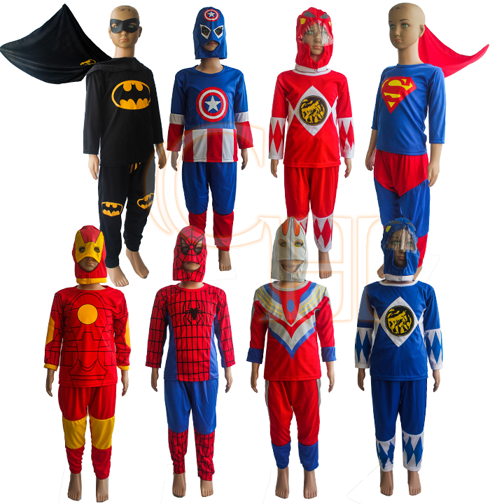 BOY COSTUME SET WITH MASK / BAJU TOPENG BUDAK PASANG VIRAL (CAPTAIN ...